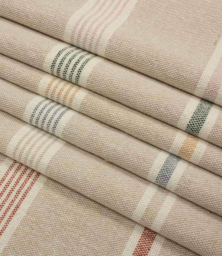 Portside Stripe Fabric / Ochre – Just Fabrics